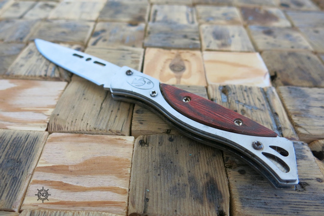 Small Folding Pocket Knife, Folding Knife With a Steel Blade, Gift for ...