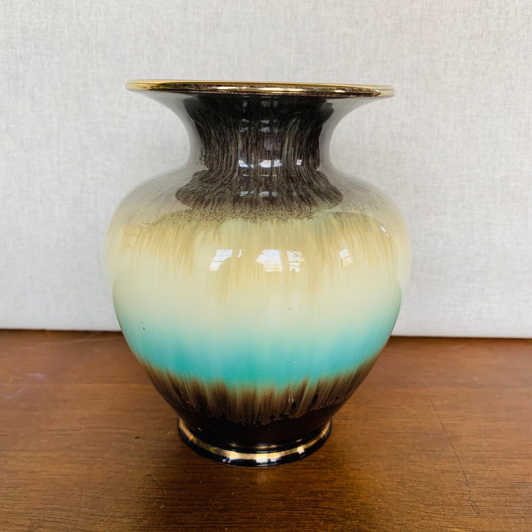 Mid Century German Bay Keramik Art Pottery From Germany Vase Banded ...