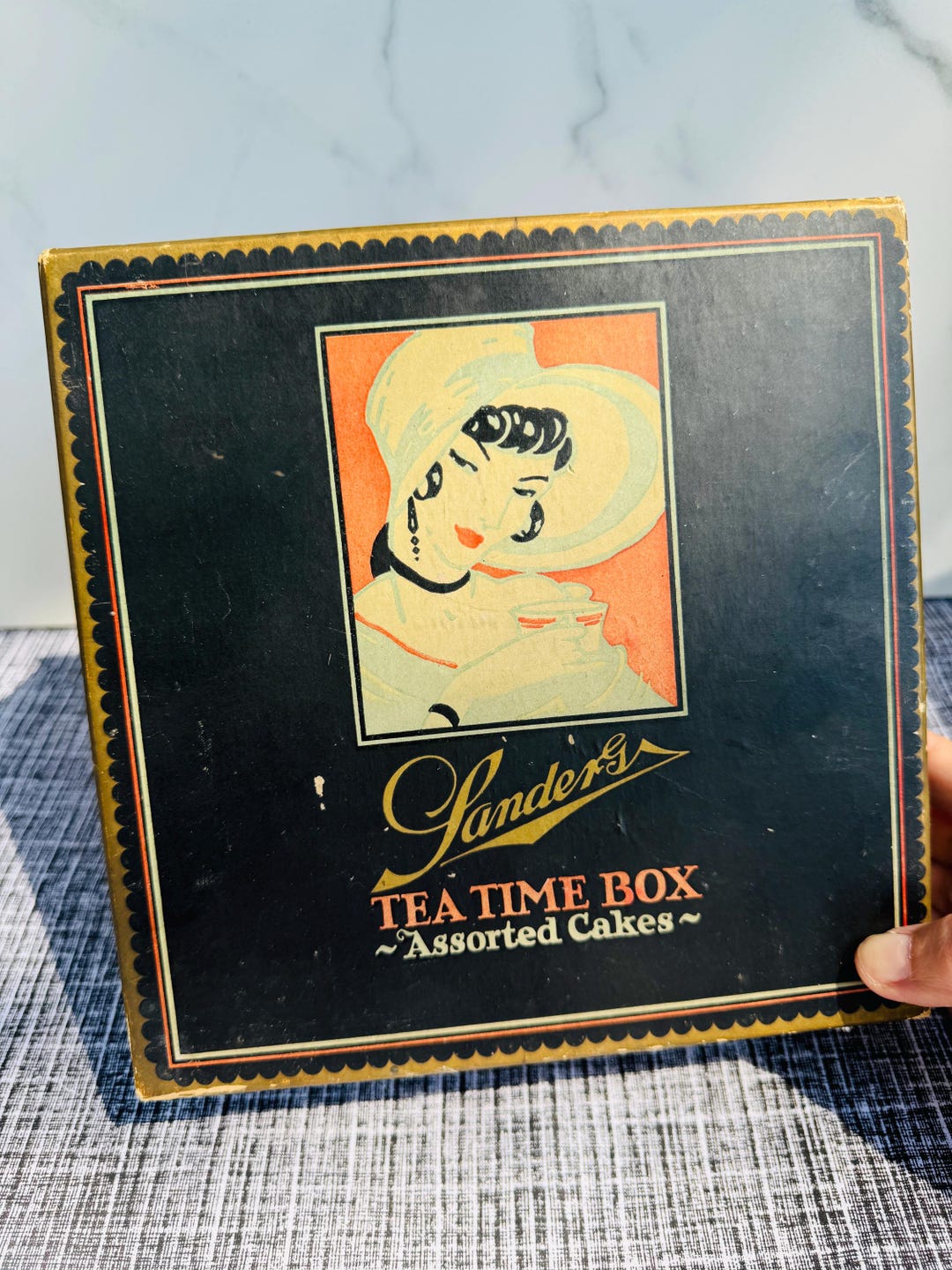 Sanders Confectionary Candy Box, Vintage Advertising Art Deco Tea Time ...