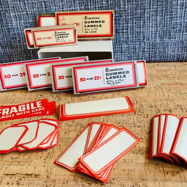 Gummed Labels - Etsy