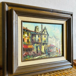 Vintage Rene Caron Framed Paris Original Oil Painting, Impressionist ...