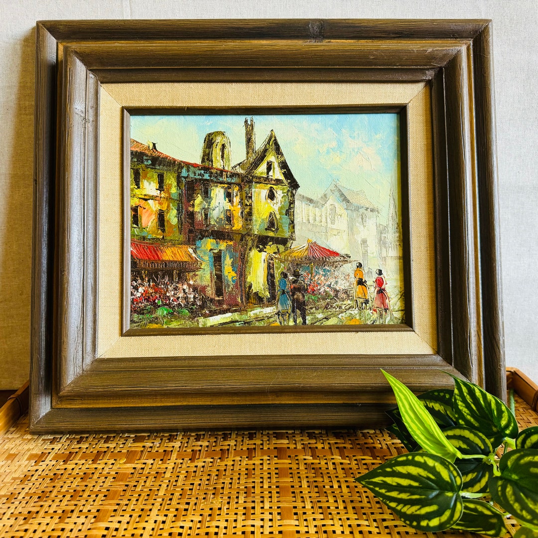Vintage Rene Caron Framed Paris Original Oil Painting, Impressionist ...