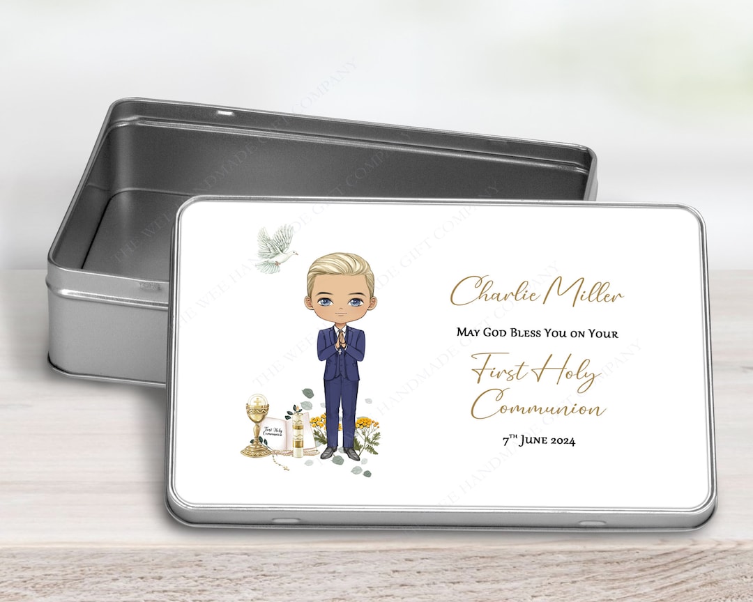 Personalised First Holy Communion Keepsake Box for Boy - Etsy