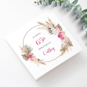 Personalised 65th Birthday Card Wife Handmade 65th Birthday Card - Etsy ...