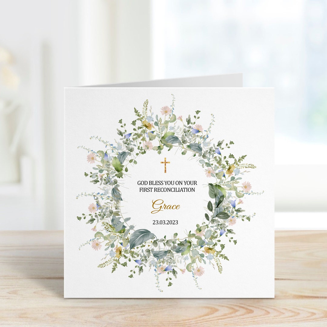 Personalised First Reconciliation Card, First Reconciliation Card for ...