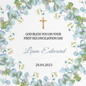 Personalised First Reconciliation Card for Boy, Girl, Son, Daughter ...