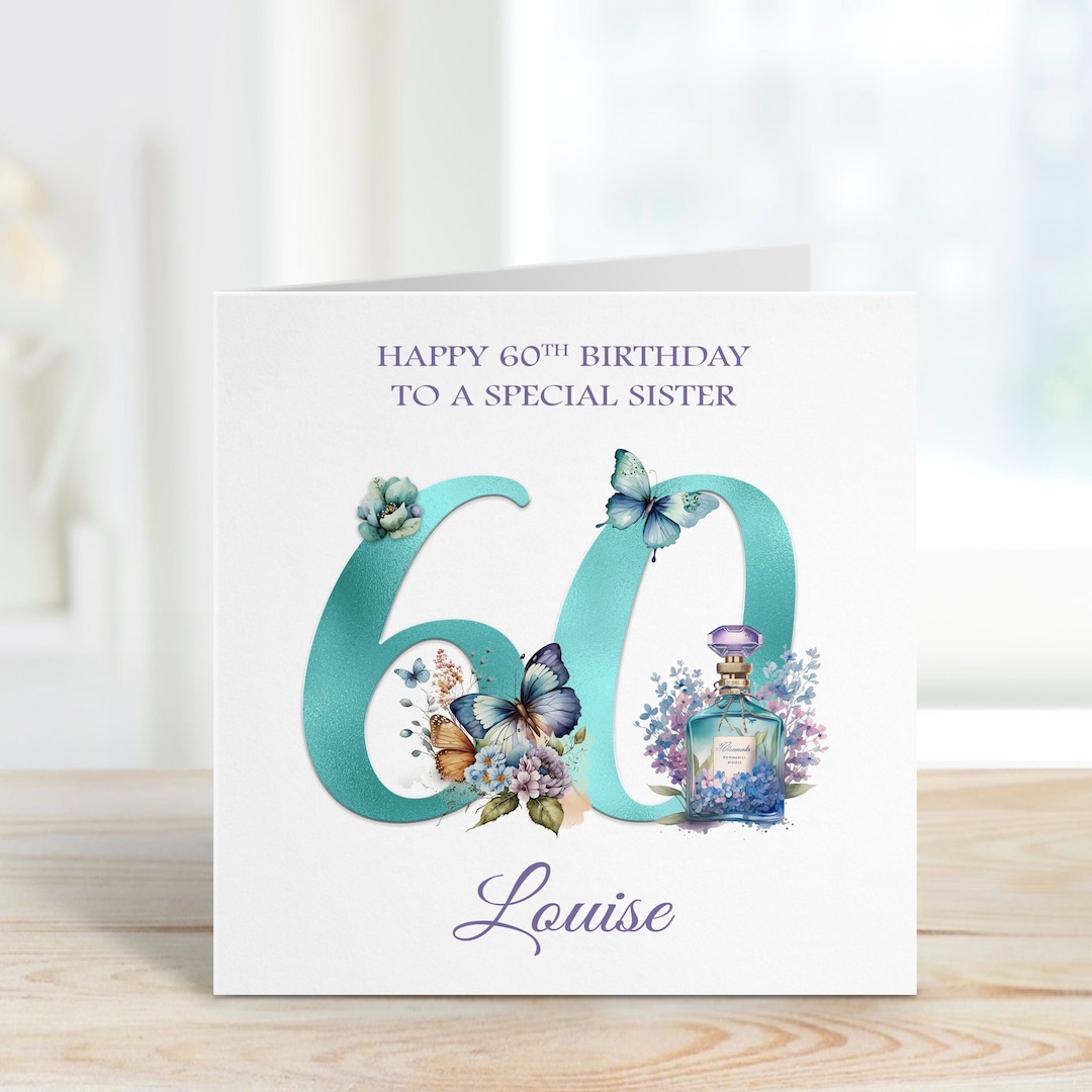 Personalised 60th Birthday Card for Gran, Nana, Wife, Sister, Friend ...