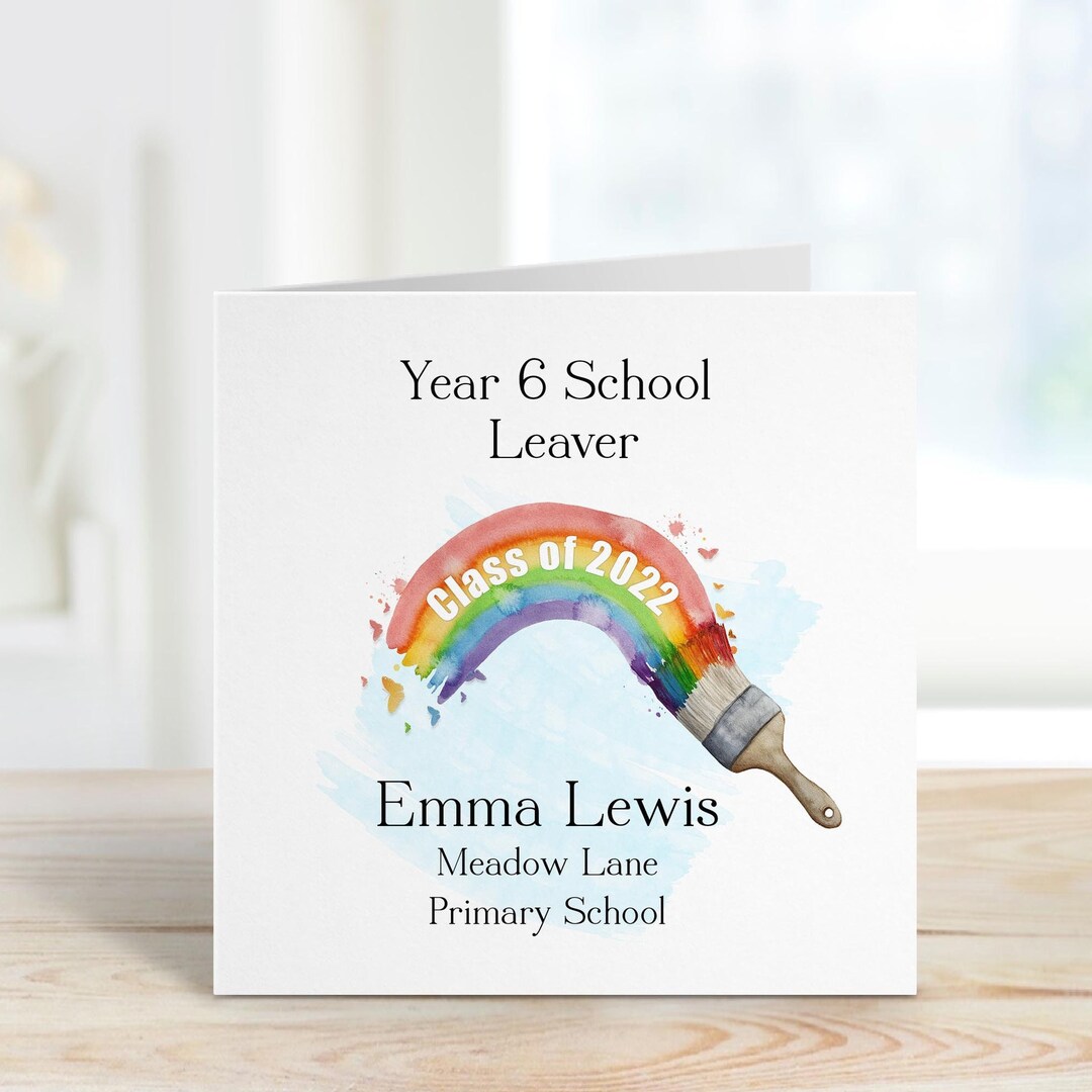 Personalised Year 6 Graduation Card, Primary School Graduation Card ...