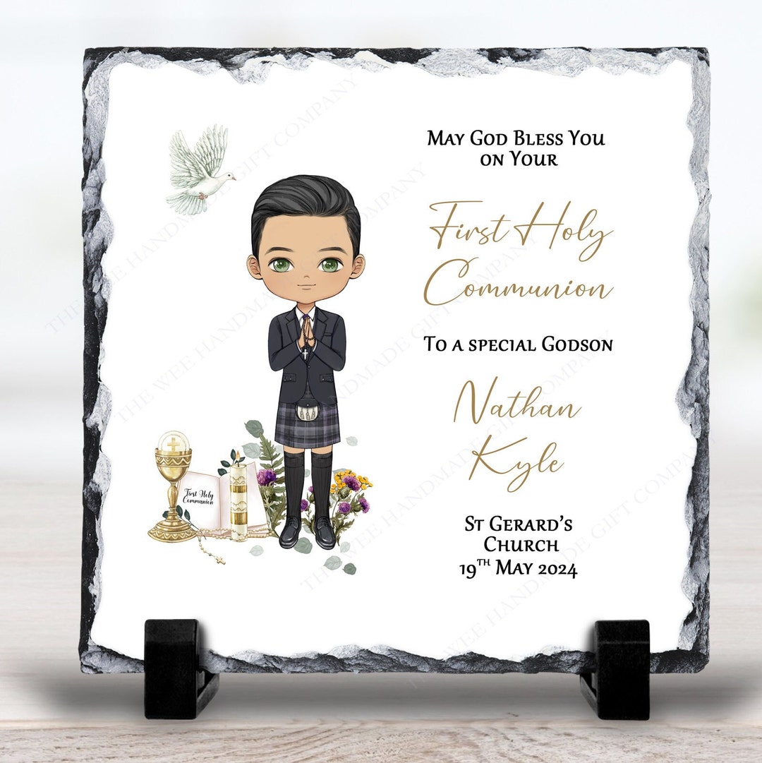 First Holy Communion Gift Slate Personalised With Any Name for Boy, Son ...
