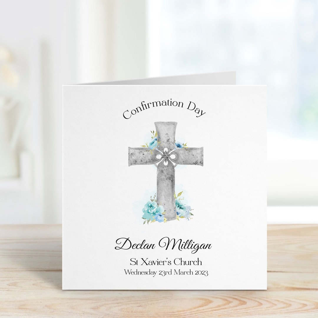 Personalised Confirmation Card for Boy, Girl, Son, Grandson, Nephew ...