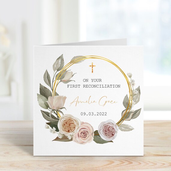 Personalised First Reconciliation Card First Confession Card - Etsy