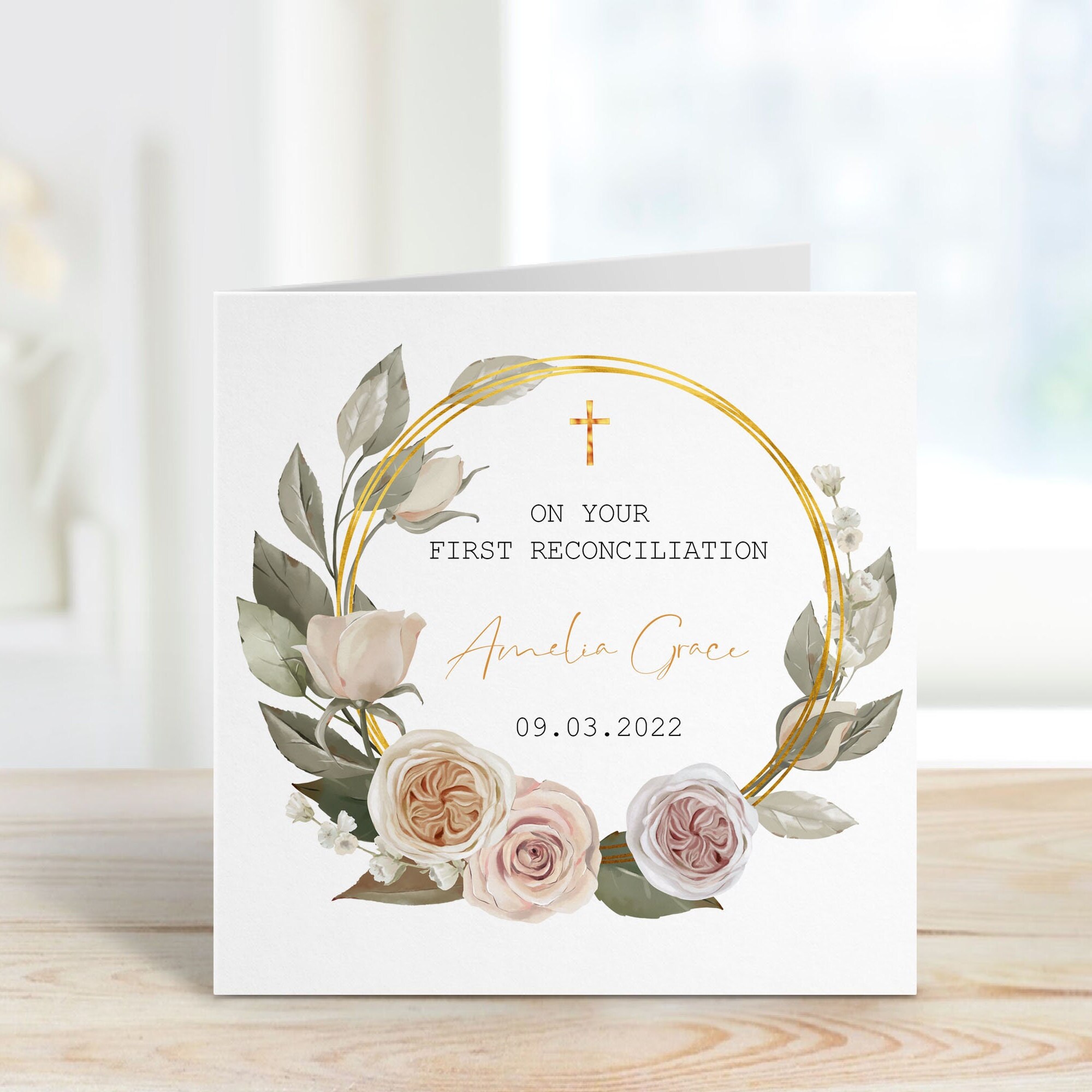 Personalised First Reconciliation Card First Confession Card - Etsy