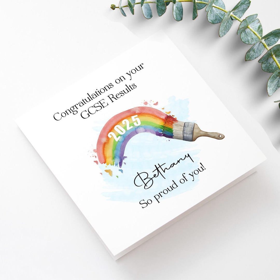 GCSE Results Congratulations Card Personalised With Any Name - Etsy