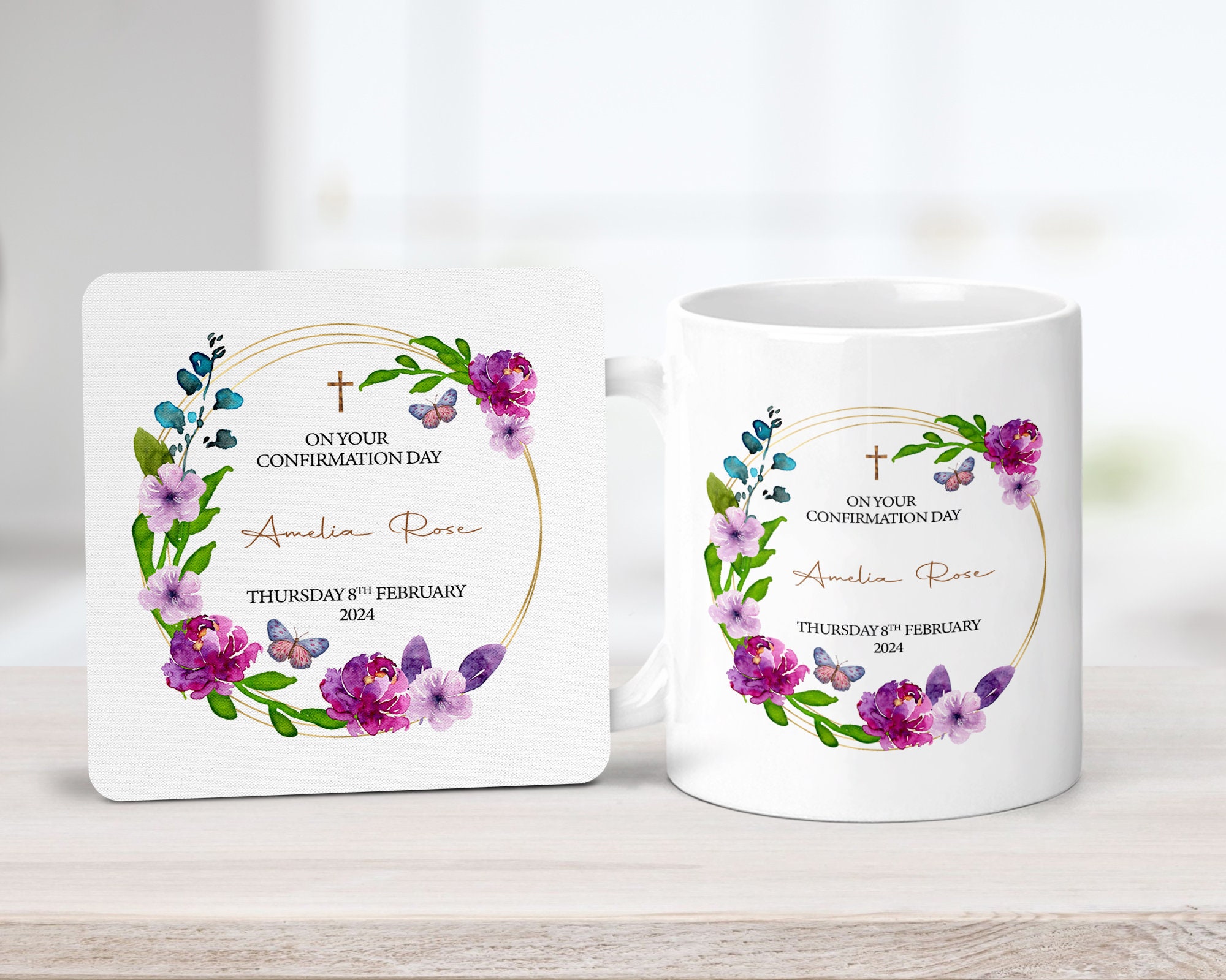 Personalised Confirmation Card With Name & Date, Catholic Confirmation ...