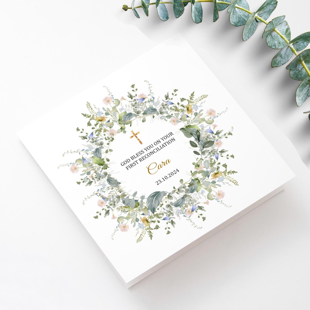 Personalised First Reconciliation Card, First Reconciliation Card for ...