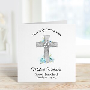 Personalised First Reconciliation Card, First Confession Card for Boy ...