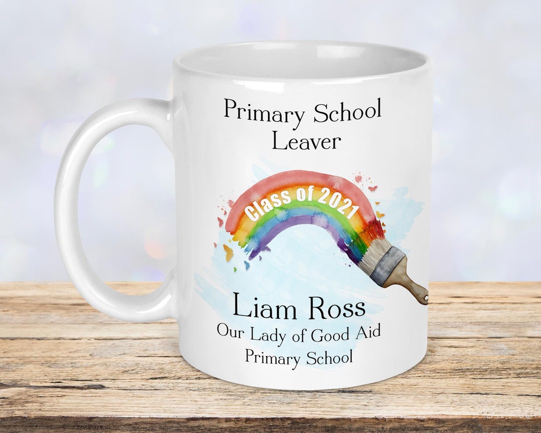 Personalised Primary School Leavers Mug, Handmade Year 6 School Leaver ...
