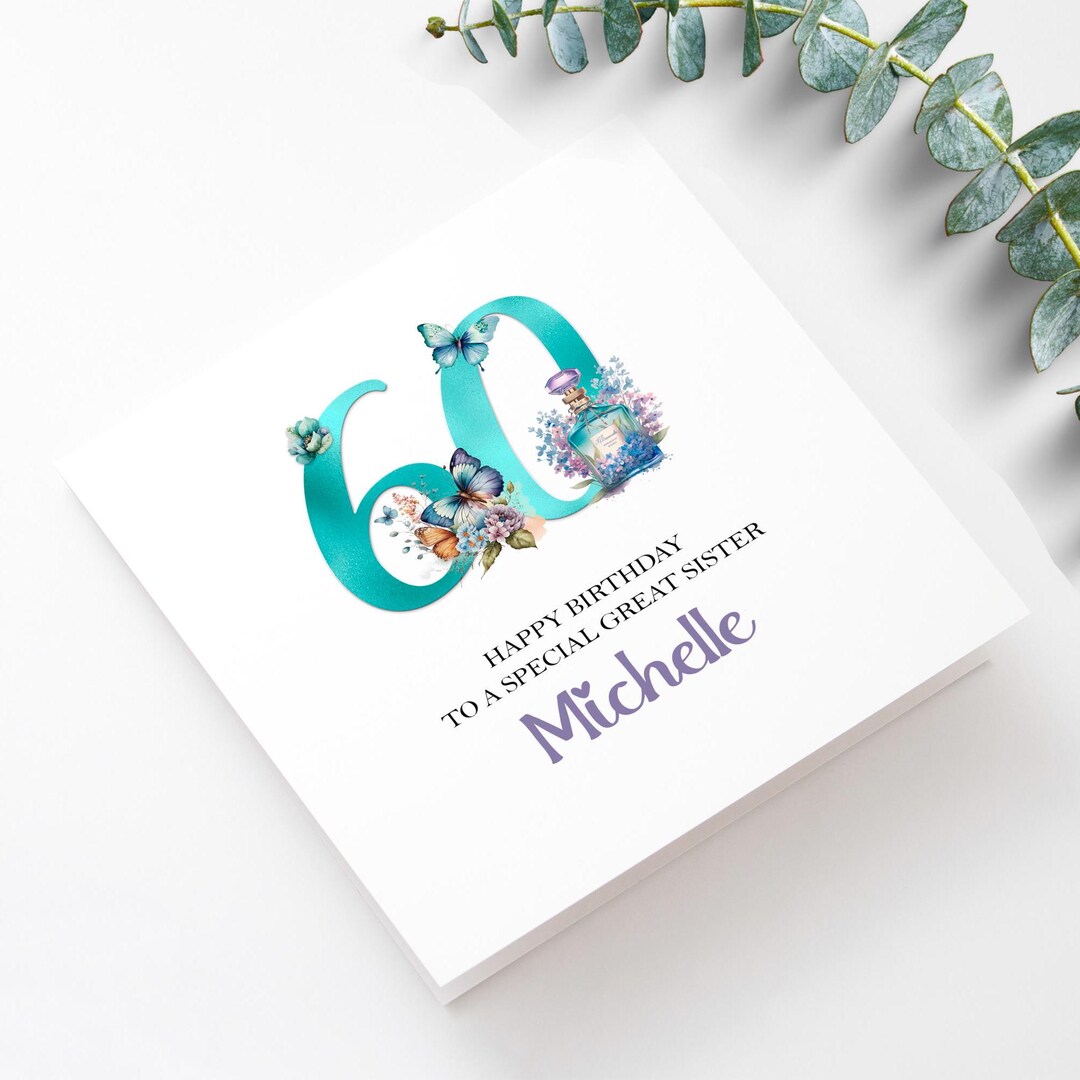 Personalised 60th Birthday Card for Gran, Nana, Wife, Sister, Friend ...