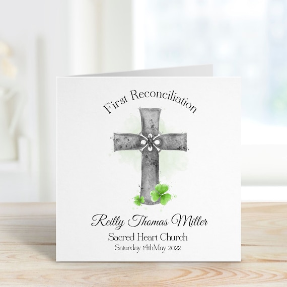 Personalised First Reconciliation Card First Confession Card | Etsy