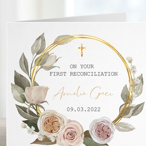 Personalised First Reconciliation Card First Confession Card - Etsy