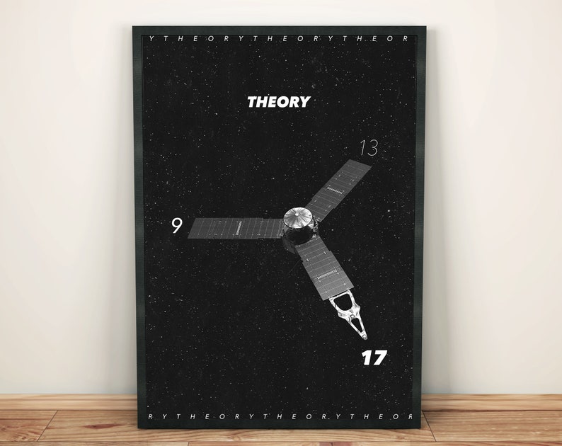 Space A3 Poster Satellite - INSTANT DOWNLOAD Minimalist Wall Decor ...