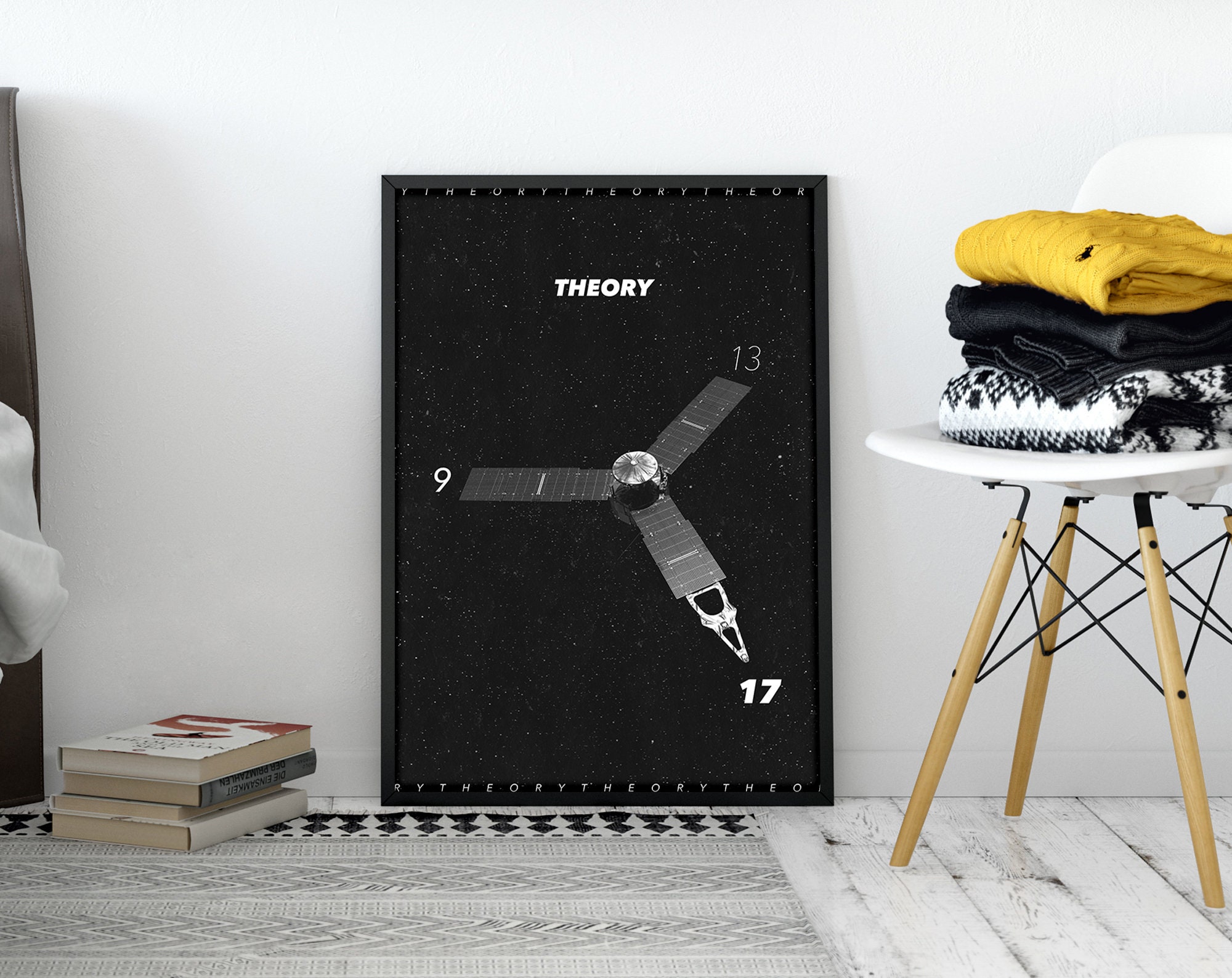 Space A3 Poster Satellite - INSTANT DOWNLOAD Minimalist Wall Decor ...