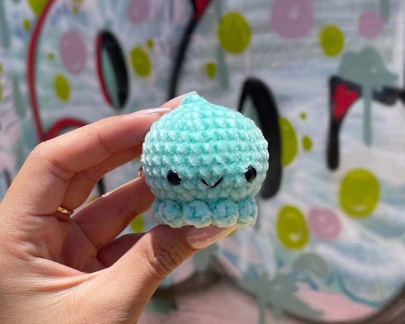 Velvet Crochet Octopus Keychain - Etsy