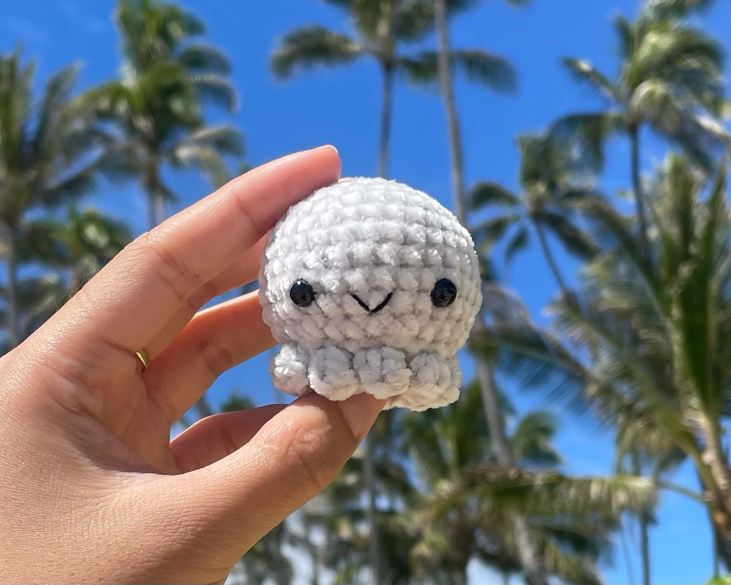Velvet Crochet Octopus Keychain - Etsy