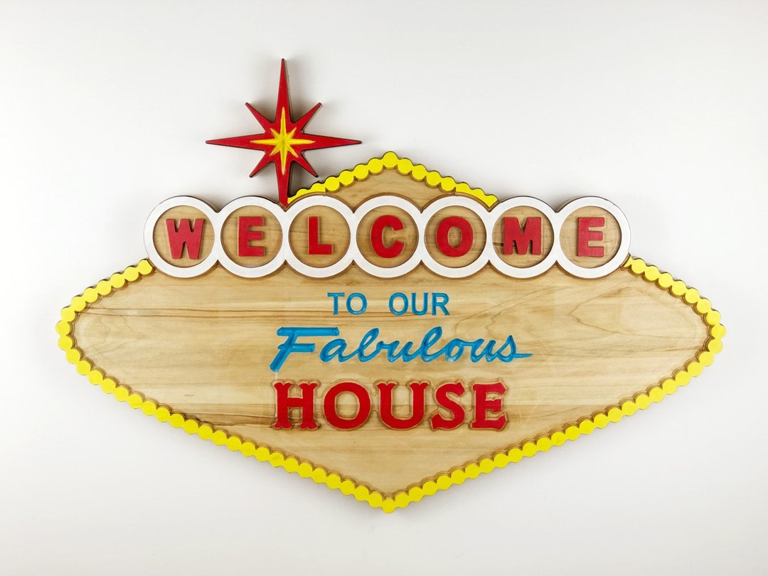 Las Vegas Iconic Welcome Sign - Home Edition - Etsy