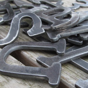 3" Tall Typewriter Font Rustic Metal Letters and Numbers - Etsy