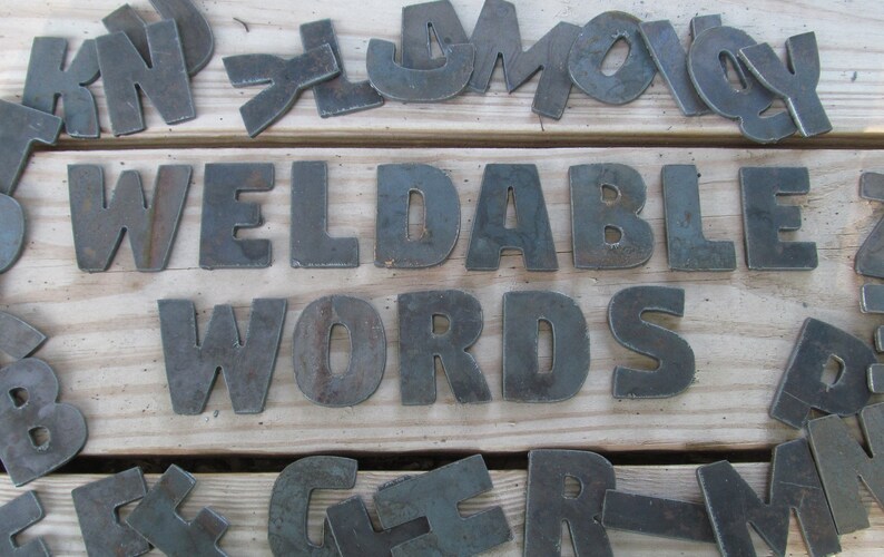 2 Inch Rustic Metal Letters and Numbers 11 Gauge Weldable - Etsy