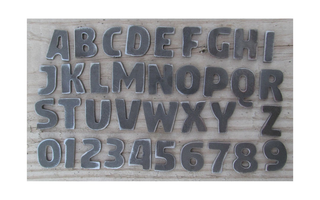 Rustic Metal Letters 1" Tall - Etsy