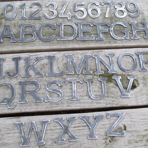 2" Tall Metal Letters Typewriter Font, Rustic 11 Gauge Bare Metal ...