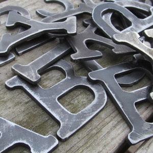 3" Tall Typewriter Font Rustic Metal Letters and Numbers - Etsy