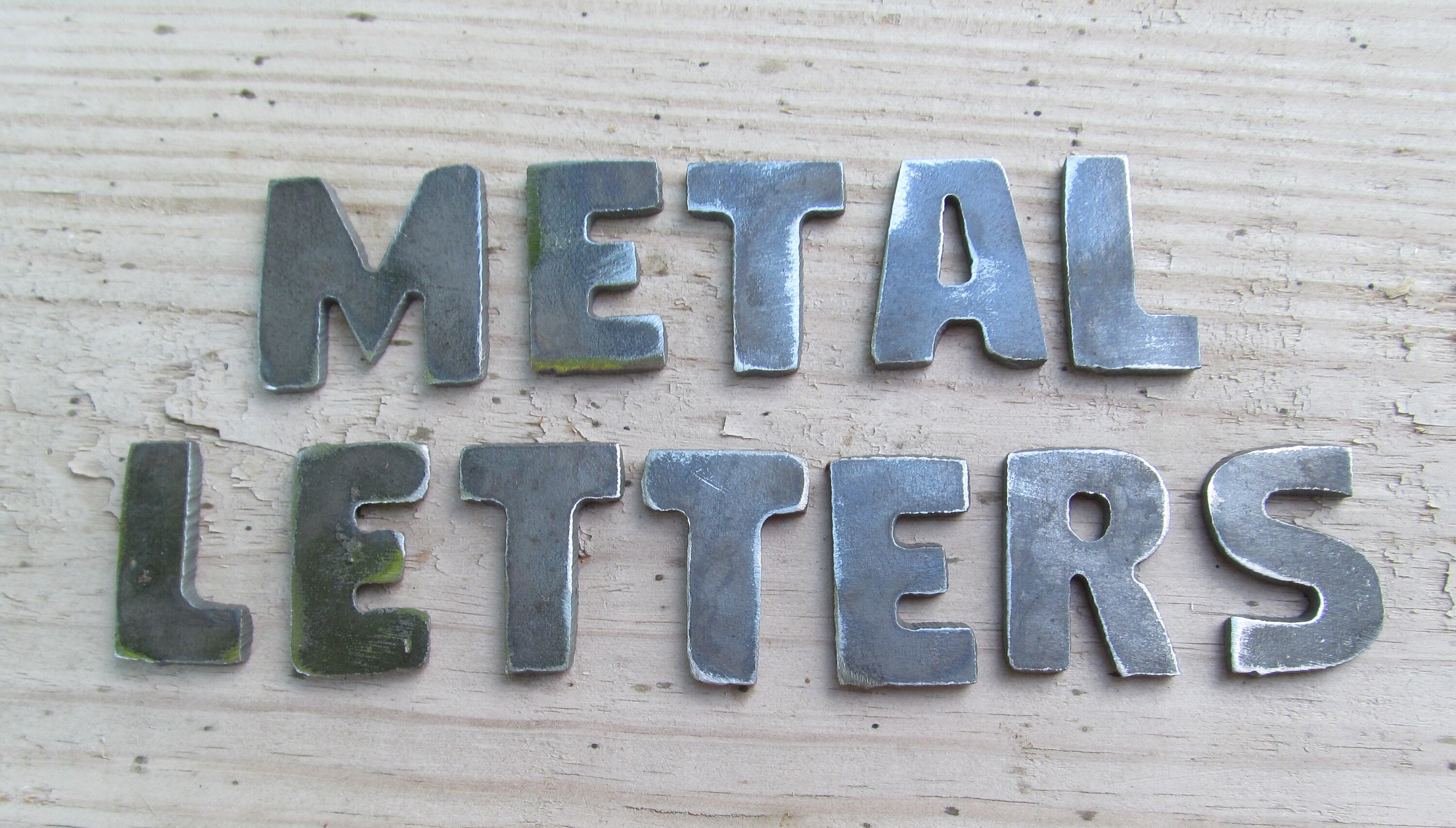 1.25 Inch Rustic Metal Letters and Numbers - Etsy