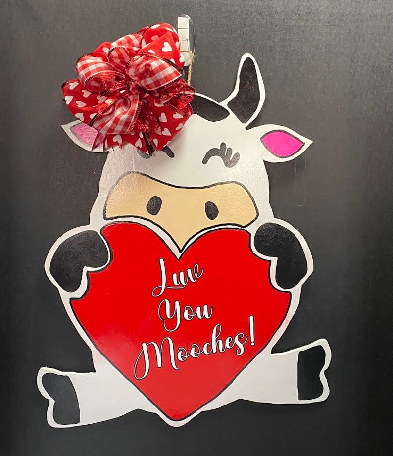 Love You Moochies - Cow Door Hanger/sign - Etsy