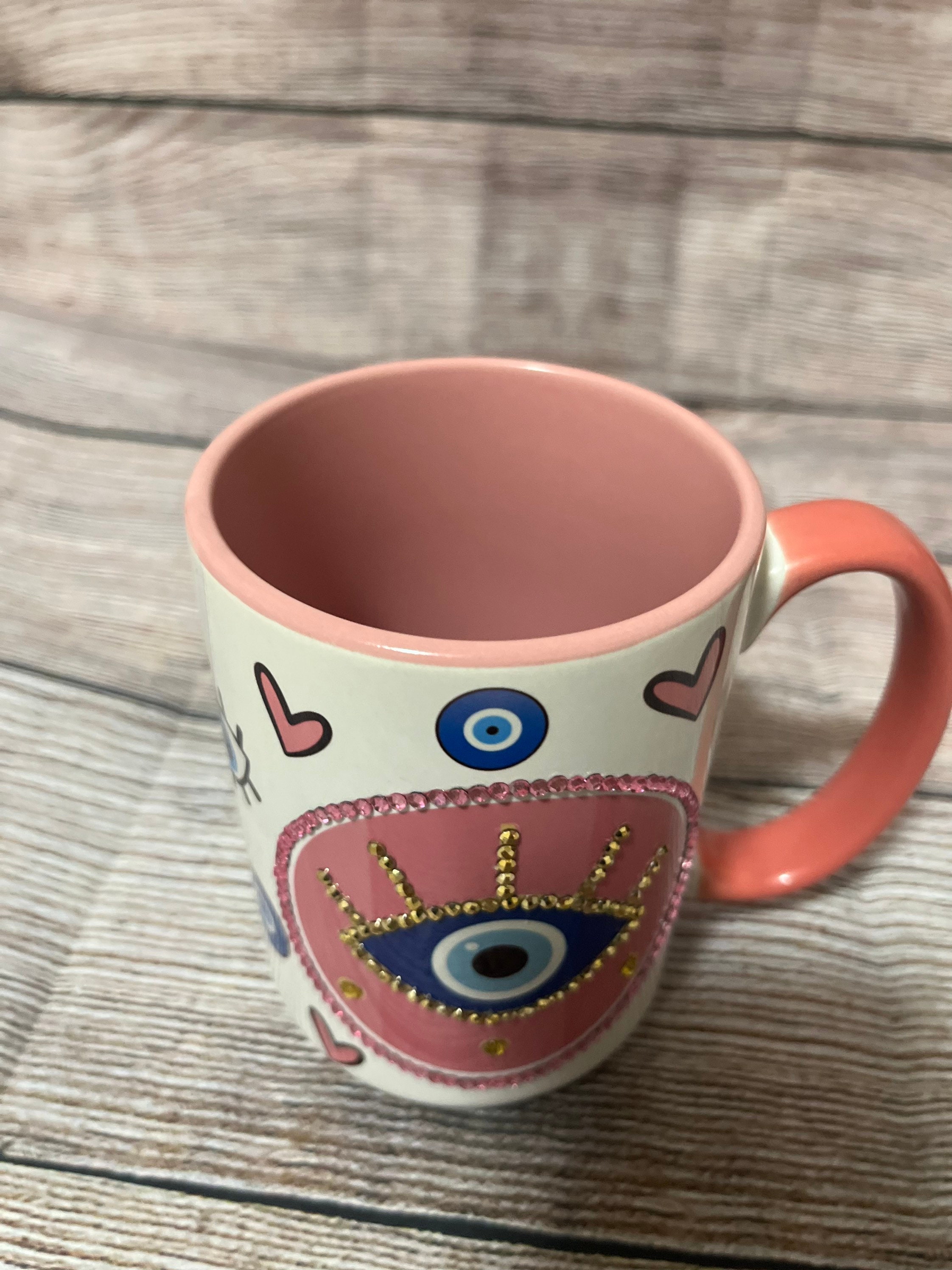 Evil Eye Rhinestone Mugs - Etsy