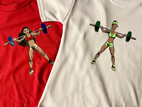 Disney Princess Lifting Graphic T-Shirt | Etsy