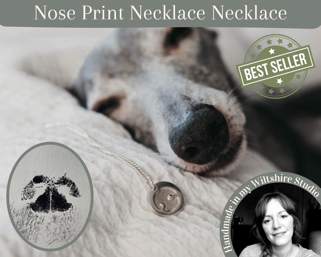 Custom Nose Print Charm Silver Nose Print Necklace Nose - Etsy