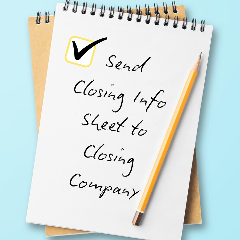 Realtor Real Estate Closing Information Sheet Real Estate Documents ...