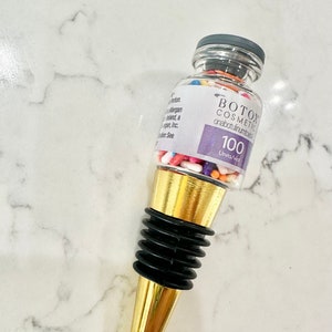 Rainbow Sprinkles Resin Botox Vial Wine Bottle Stoppers. Great Injector ...