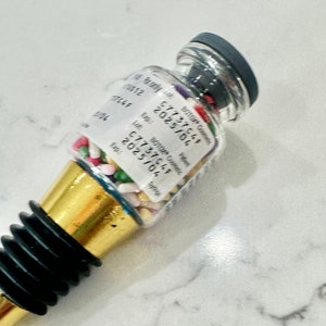 Rainbow Sprinkles Resin Botox Vial Wine Bottle Stoppers. Great Injector ...