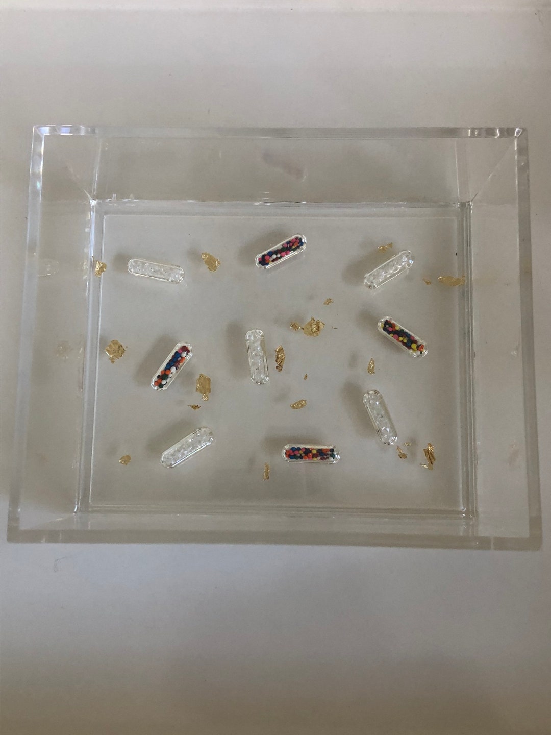 Glitter Sprinkle Pill Trinket Dish Acrylic Catch All Tray. Perfect for ...