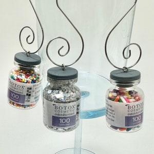 Set of 3 Sprinkle Glitter Botox Vial Christmas Ornaments. Injector ...