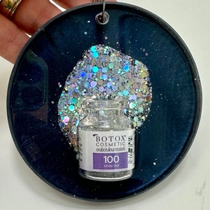 3d Spilling Botox Vial Navy Christmas Ornament. Injector, Nurse Doctor ...