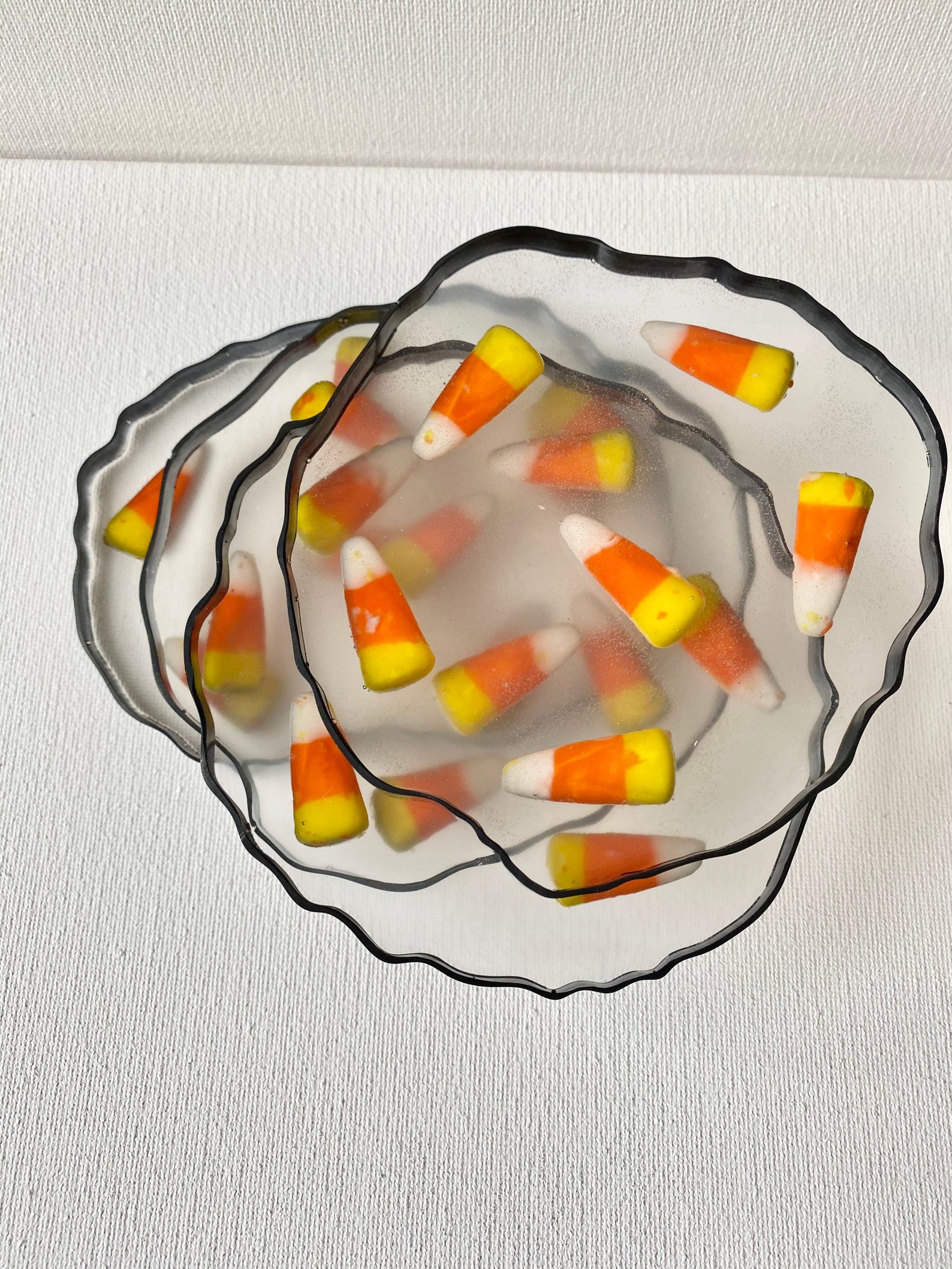 Halloween Candy Corn Resin Coaster Set- Clear Agate Epoxy Coasters ...