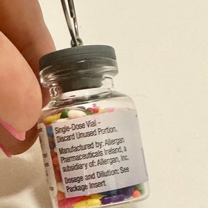 Set of 3 Sprinkle Glitter Botox Vial Christmas Ornaments. Injector ...