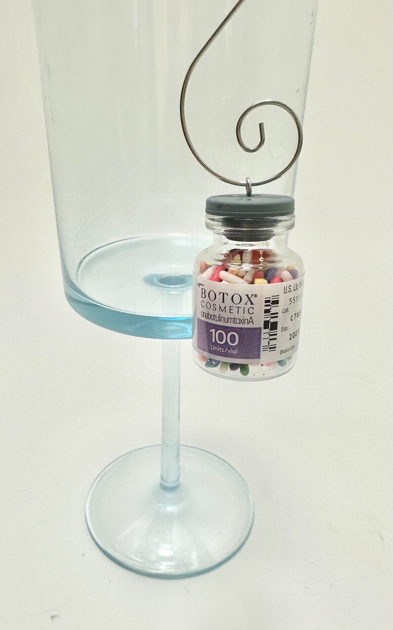 Set of 3 Sprinkle Glitter Botox Vial Christmas Ornaments. Injector ...