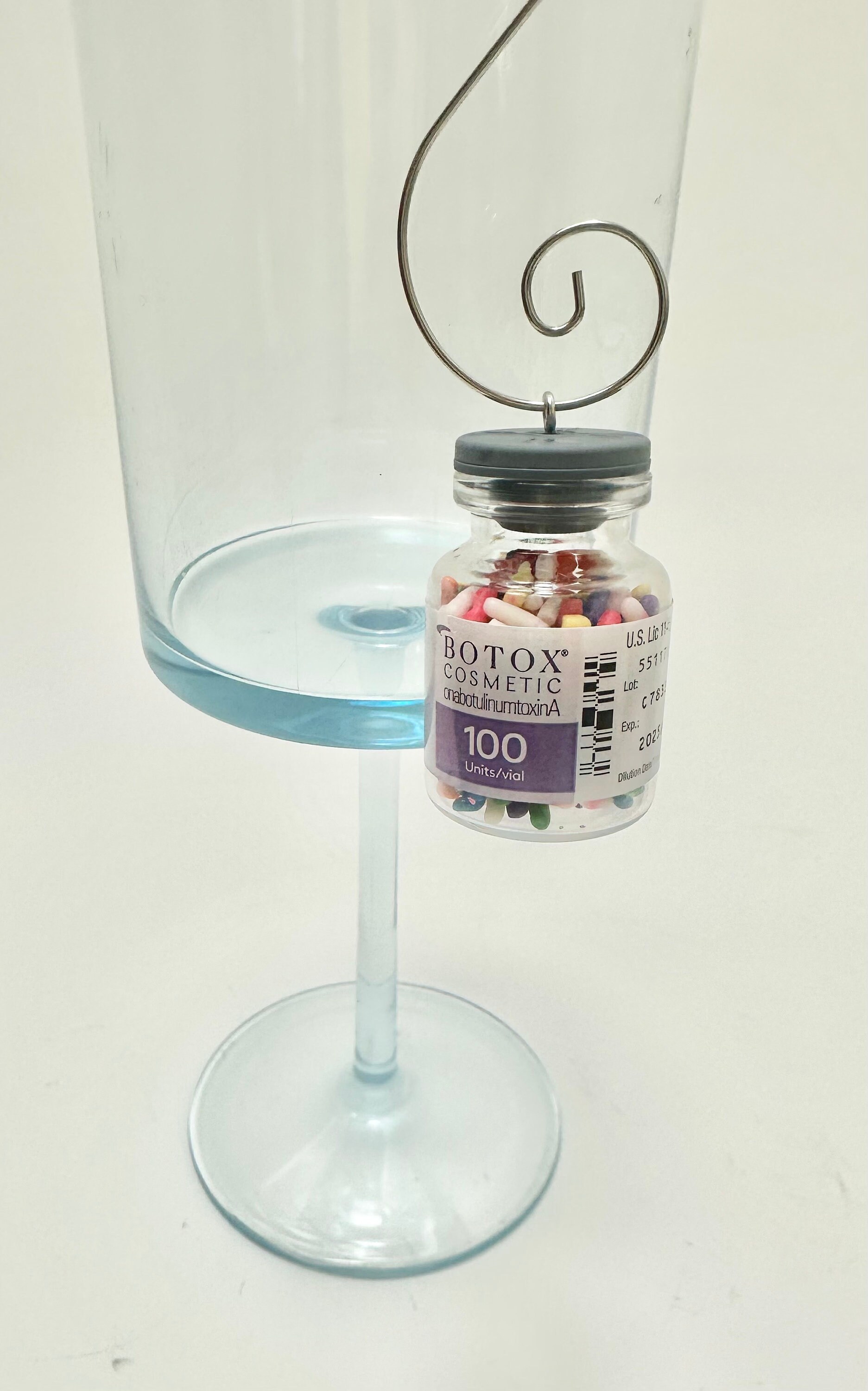 Set of 3 Sprinkle Glitter Botox Vial Christmas Ornaments. Injector ...