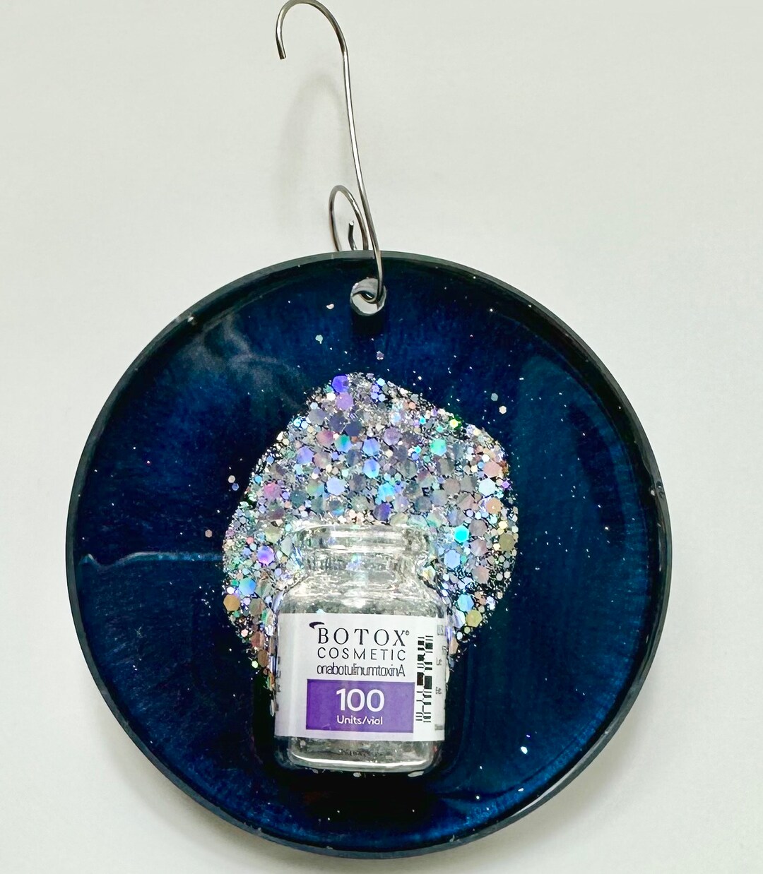 3d Spilling Botox Vial Navy Christmas Ornament. Injector, Nurse Doctor ...